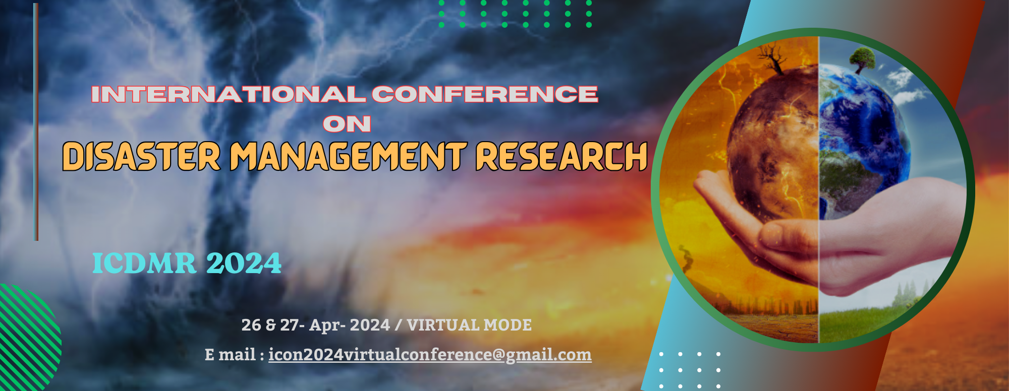 International Conference on Disaster Management Research (ICDMR ...